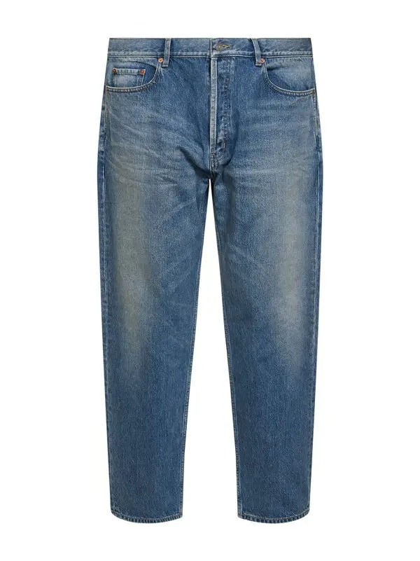 Saint Laurent Blue Cotton Denim Mick Long Jeans