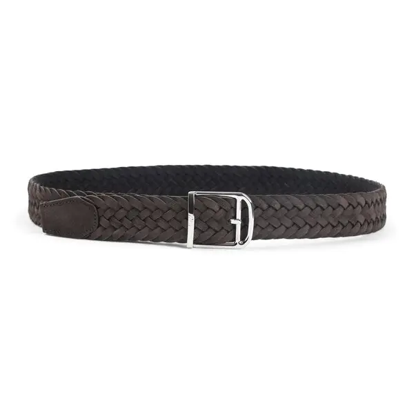 Brioni Braided Belt - Brown