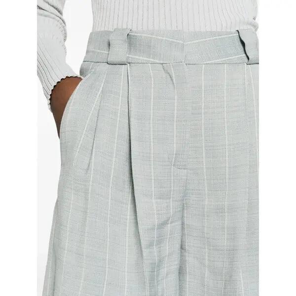 BLAZÉ MILANO Tailored Pinstriped Shorts - Blue