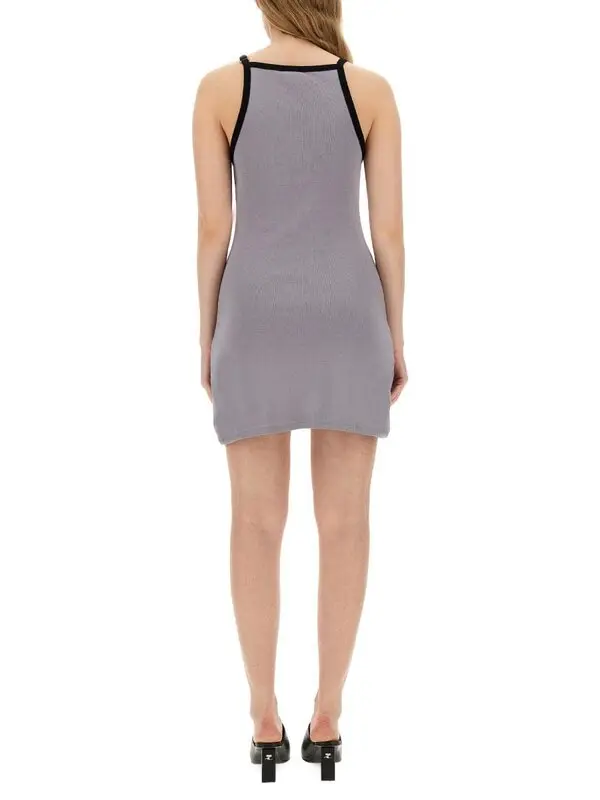 COURREGES Dress With Logo - Gray