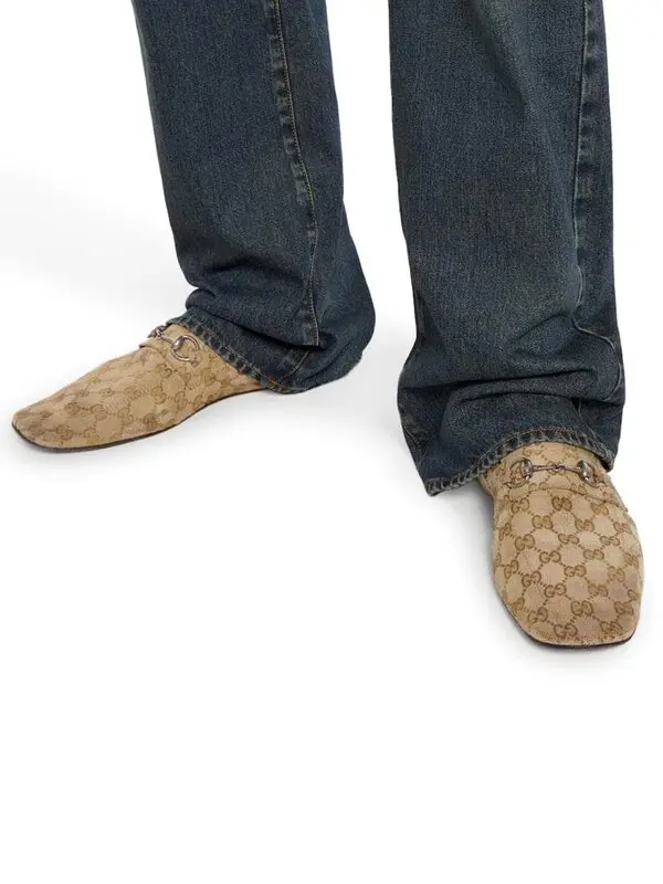 Gucci Lived-effect Moccasin With Horse Clip