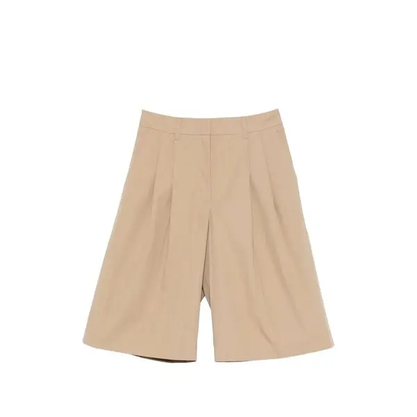 YVES SALOMON Neutrals Shorts Knee-length Shorts - Cream