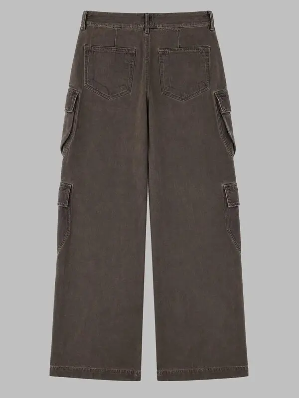 Rick Owens Jeans Cargo In Denim Di Cotone - Gray