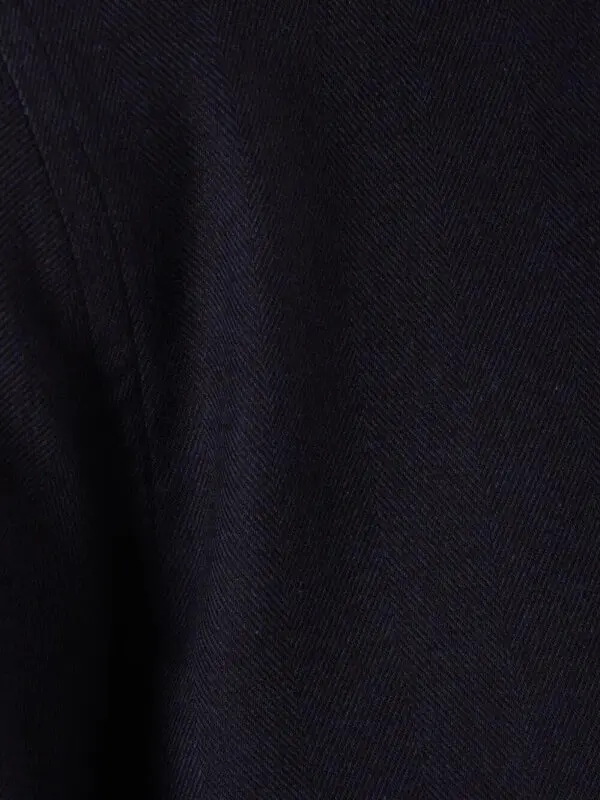 Brunello Cucinelli Herringbone Cotton Blend Shirt - Blue