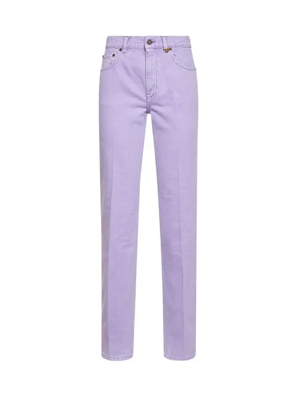 Chloé Lavender Fog Denim Straight Jeans - Multicolor