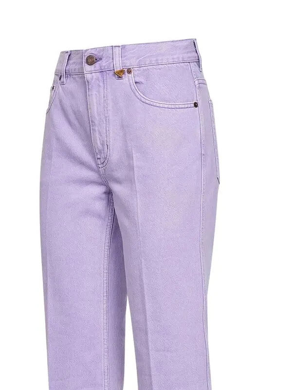 Chloé Lavender Fog Denim Straight Jeans - Multicolor