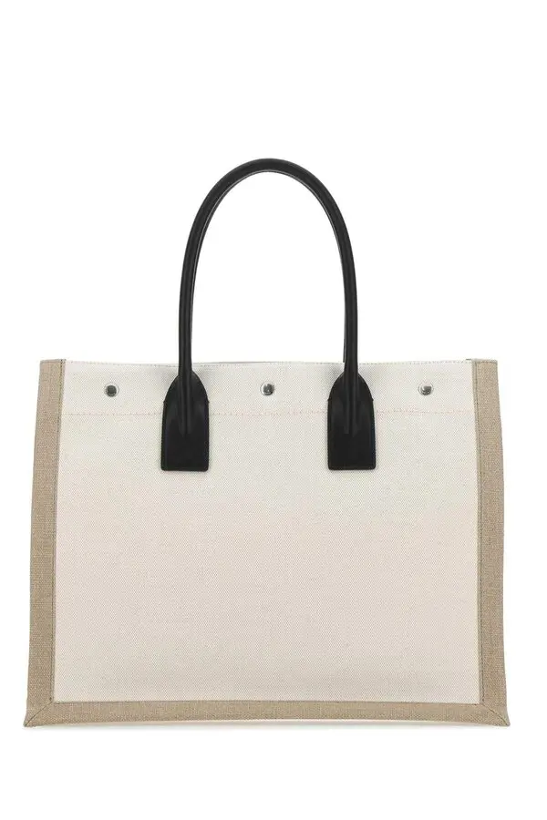 Saint Laurent Sand Canvas Big Rive Gauche Shopping Bag