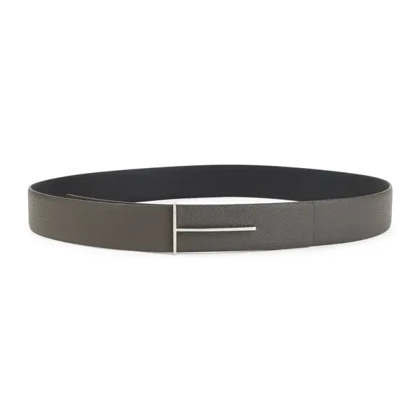 TOM FORD Calf Leather Belt - Gray