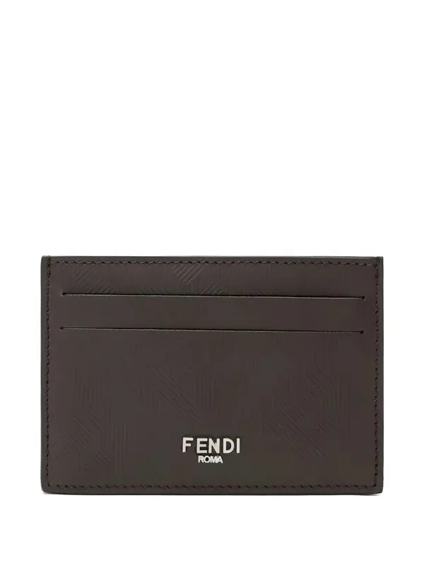 Fendi Shadow Slim Cardholder - Brown