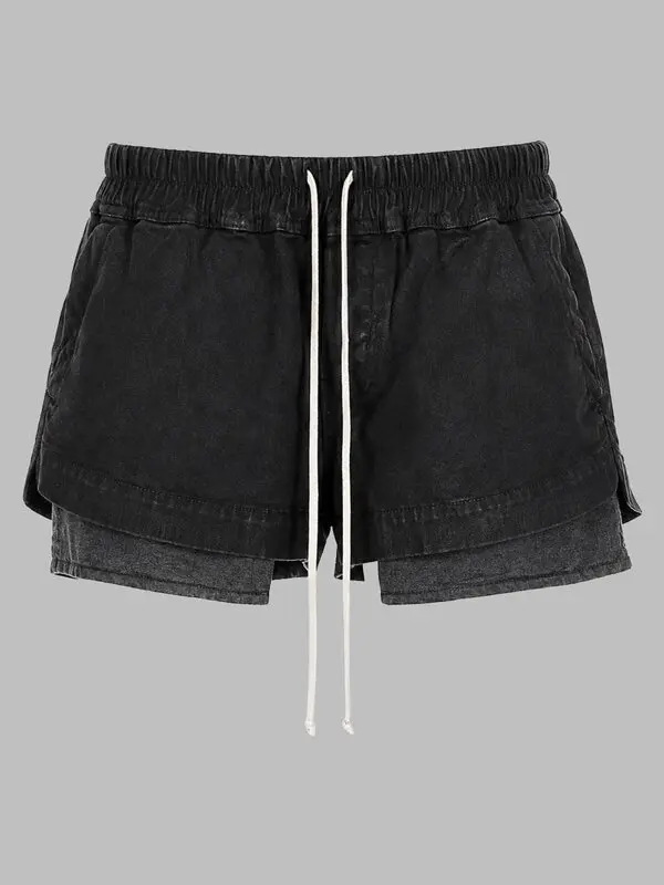 Rick Owens Paneled Drawstring Shorts - Black