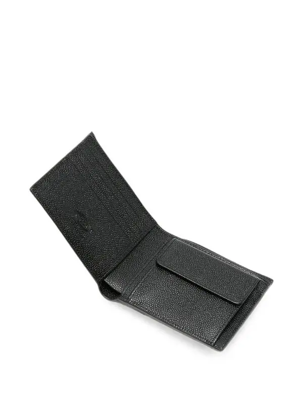 TOD'S Logo Plaque Grained Leather Bi-fold Wallet