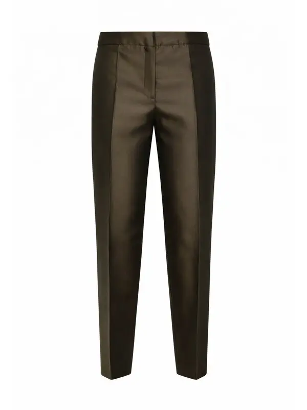 Max Mara Silk Blend Shantung Carrot Trousers - Multicolor