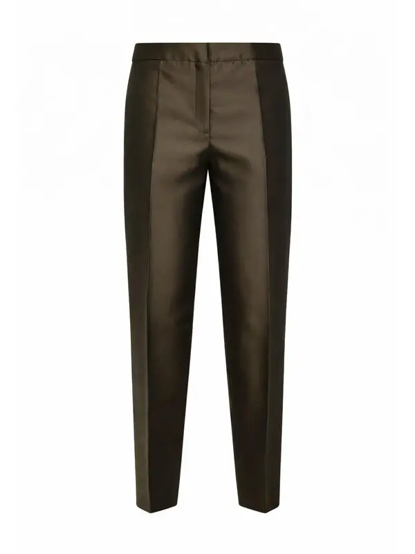 Max Mara Silk Blend Shantung Carrot Trousers - Multicolor