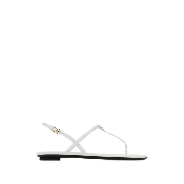 Prada Patent Leather Thong Sandals - White