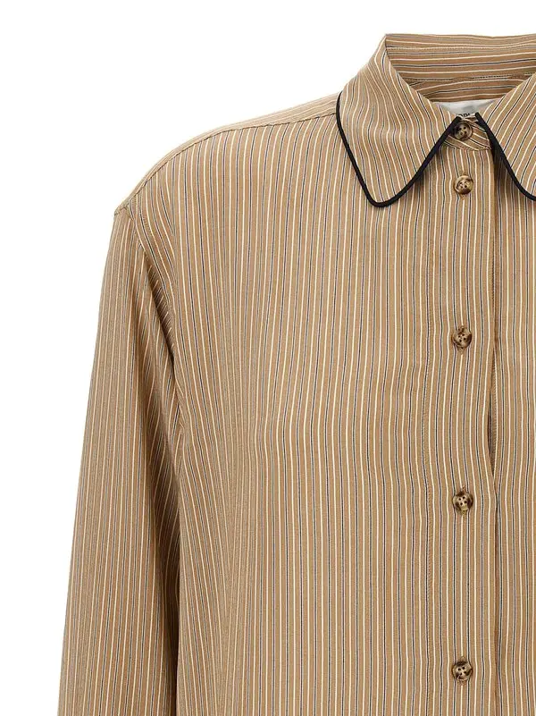 Victoria Beckham Piping Detail Pyjama' Shirt - Brown