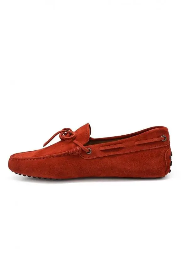 TOD'S Suede Loafers - Red
