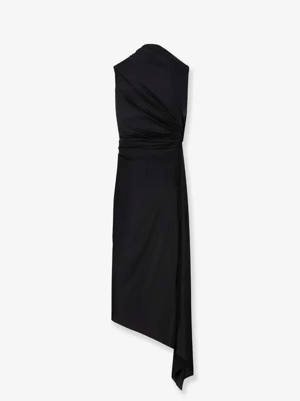 Balenciaga Stretch Fabric Asymmetrical Dress - Black