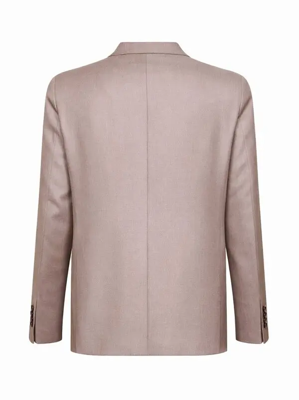 Tagliatore Dove Grey Virgin Wool Blend Single-breasted Montecarlo Blazer - Multicolor