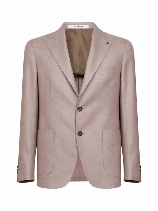 Tagliatore Dove Grey Virgin Wool Blend Single-breasted Montecarlo Blazer - Multicolor