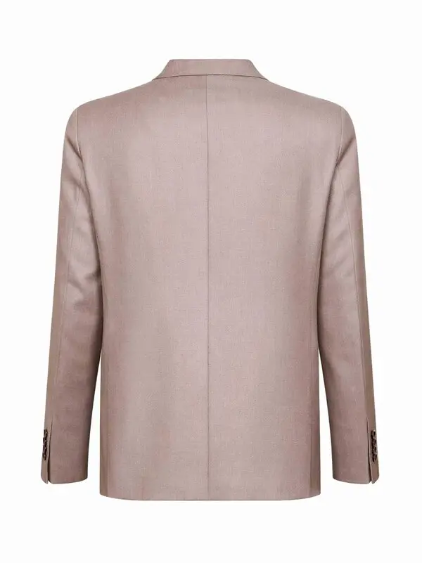 Tagliatore Dove Grey Virgin Wool Blend Single-breasted Montecarlo Blazer - Multicolor