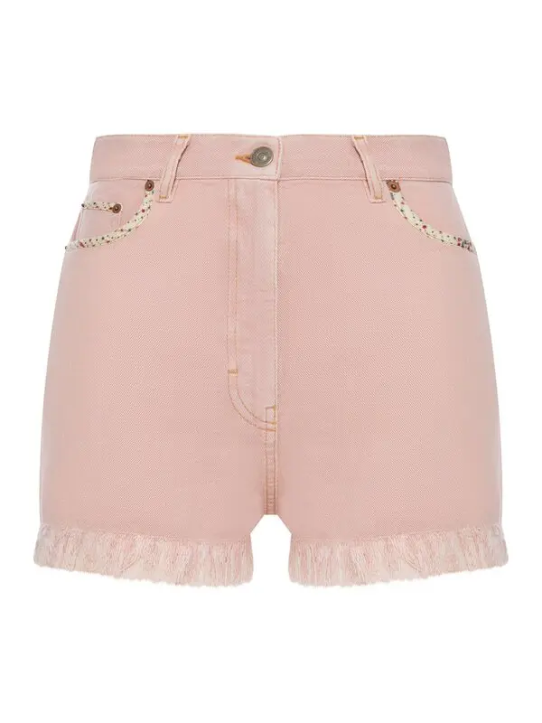 Valentino Garavani Denim Shorts - Pink