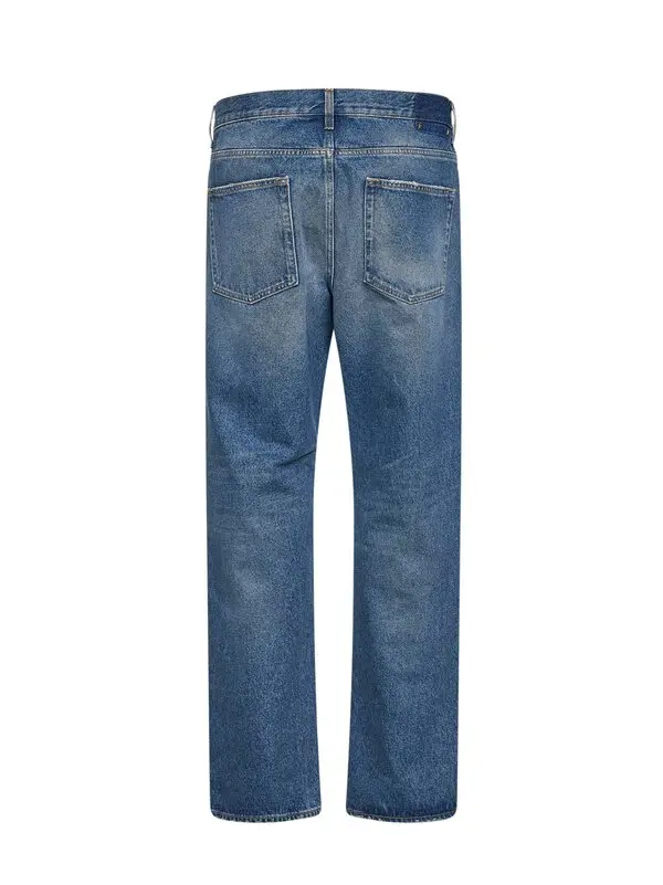 GOLDEN GOOSE Blue Denim Medium-wash Loose-fit Jeans