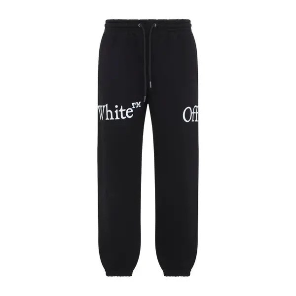 Off-White Bookish Scarf Cuffed Sweatpants - Black