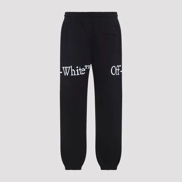 Off-White Bookish Scarf Cuffed Sweatpants - Black