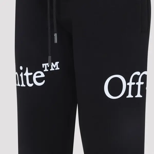 Off-White Bookish Scarf Cuffed Sweatpants - Black