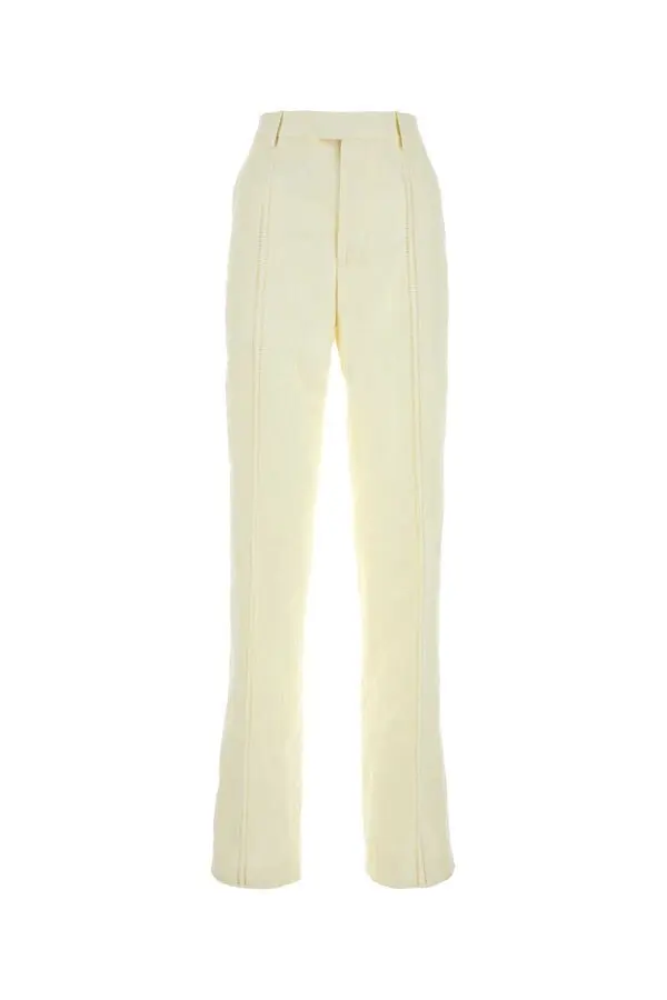Bottega Veneta Linen Trousers - Yellow