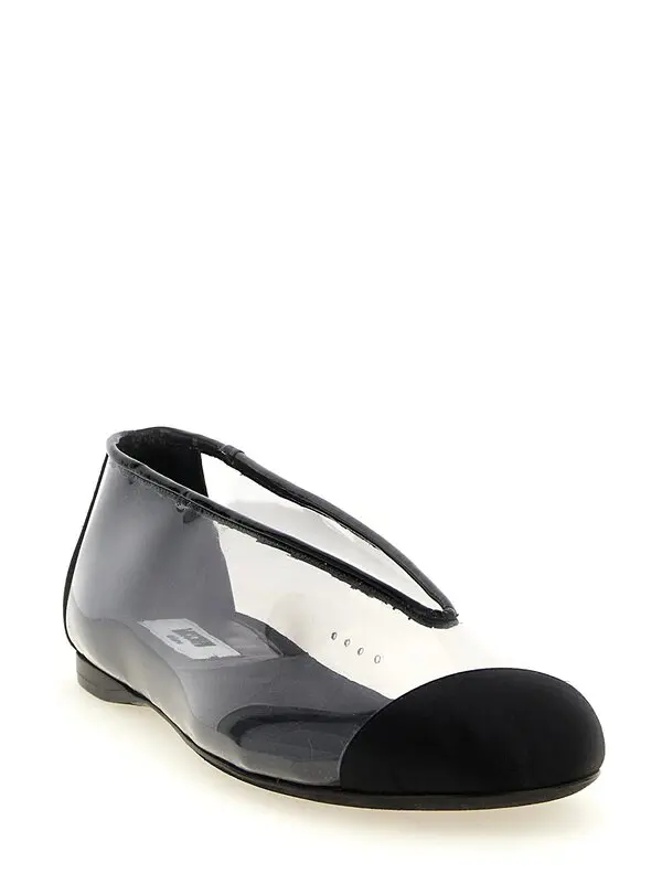 Moschino Pvc Ballet Flats - Black