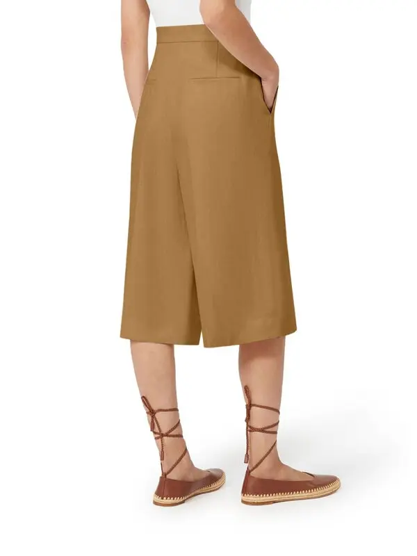 Max Mara Kaki Linen Bermuda Shorts