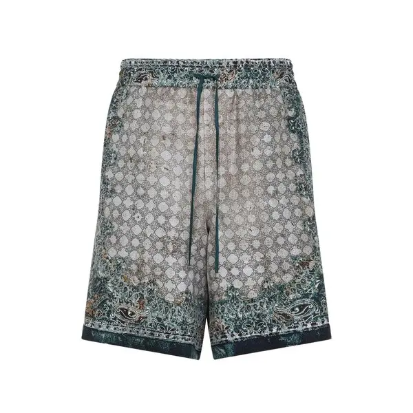 Amiri Paisley Print Bermuda Shorts - Green