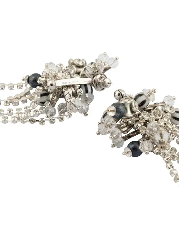 Dries Van Noten Handmade Embellished Pin Earrings