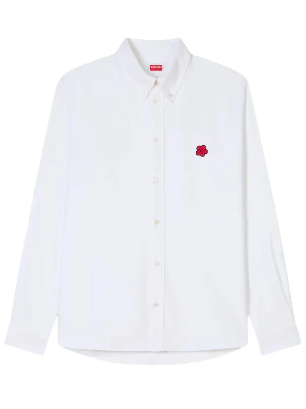 Kenzo Boke Flower Crest Casual Shirt - White