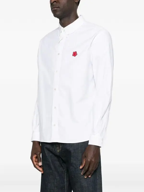 Kenzo Boke Flower Crest Casual Shirt - White