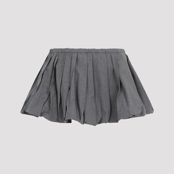 Miu Miu Plissé Check Mini Skirt