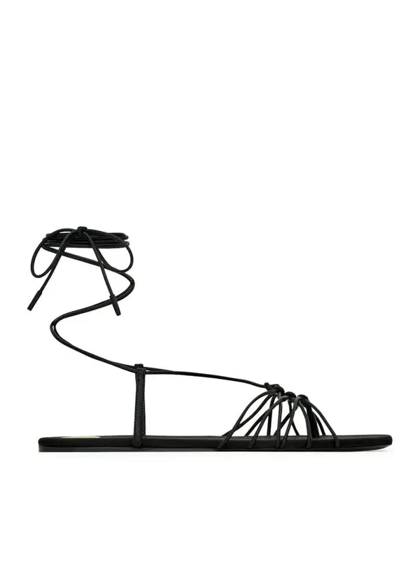Saint Laurent Babylone Smooth Leather Sandals - Multicolor