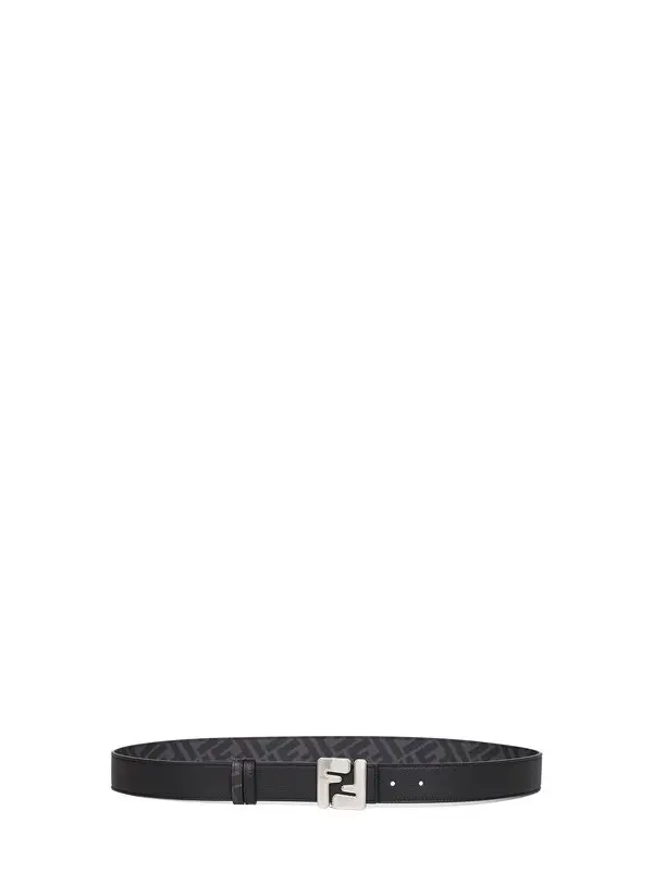 Fendi Black Squared Ff Reversible Belt