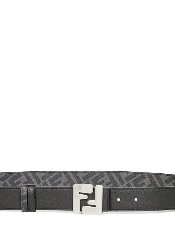 Fendi Black Squared Ff Reversible Belt