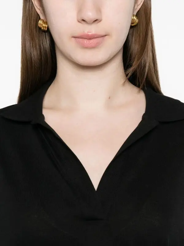 Herno Cotton Blend Jersey Polo - Black