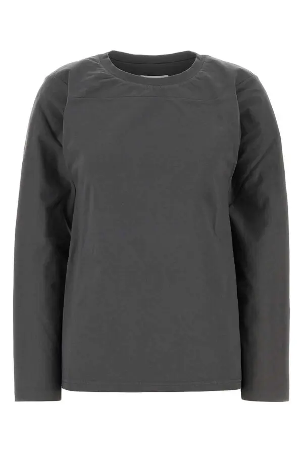 JIL SANDER Dark Grey Cotton T-shirt - Gray
