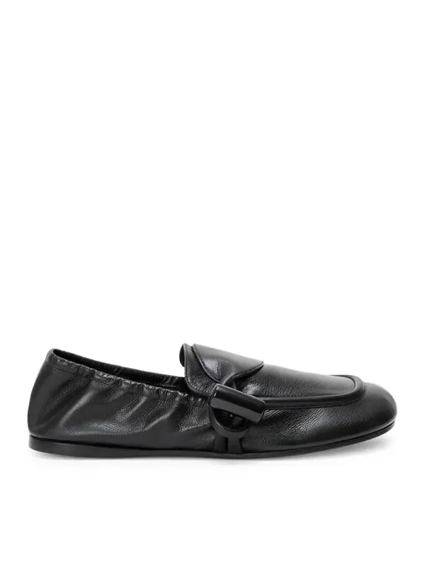 Loewe Toggle Moccasin In Smooth And Polished Calfskin - Black