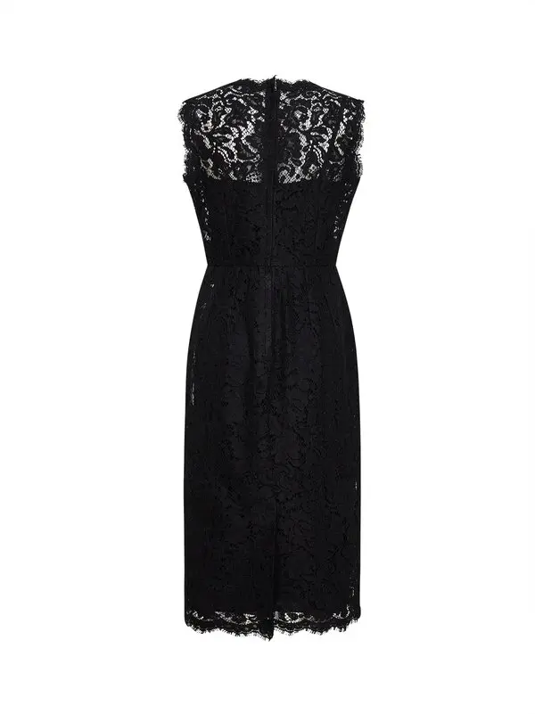 Dolce & Gabbana Lace Calf-length Sheath Dress - Multicolor