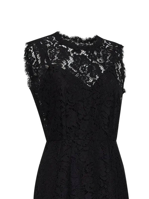 Dolce & Gabbana Lace Calf-length Sheath Dress - Multicolor