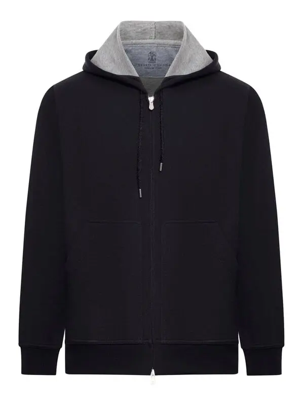 Brunello Cucinelli Zip-up Hoodie - Black