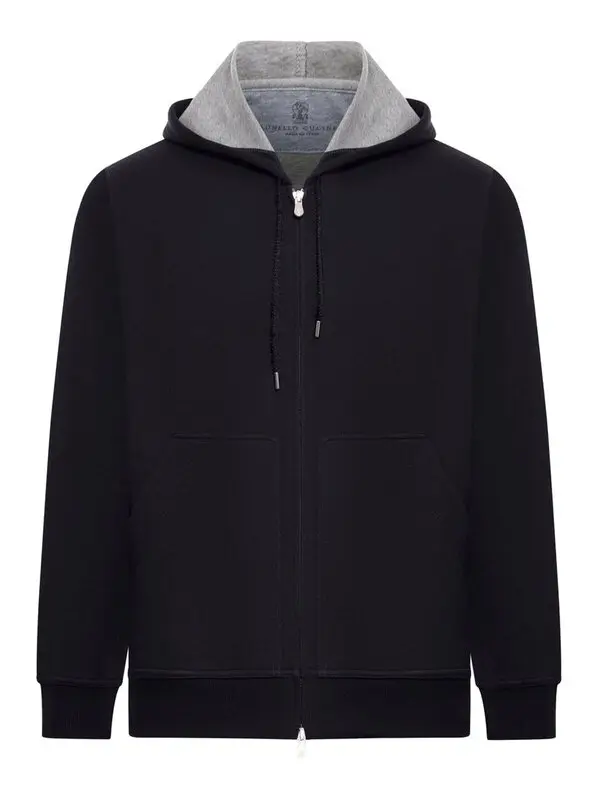 Brunello Cucinelli Zip-up Hoodie - Black