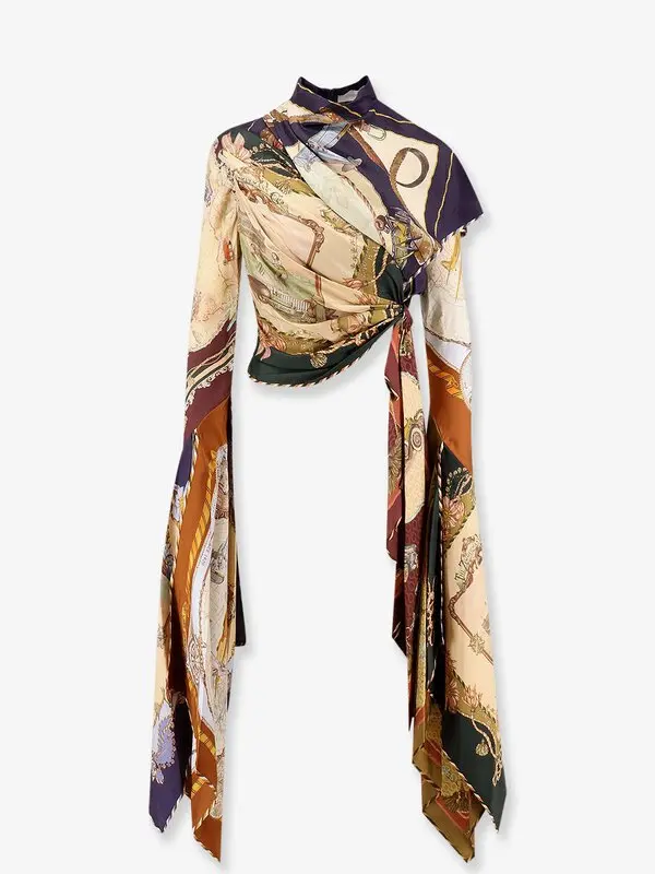 Zimmermann Valiant Draped Scarf Top