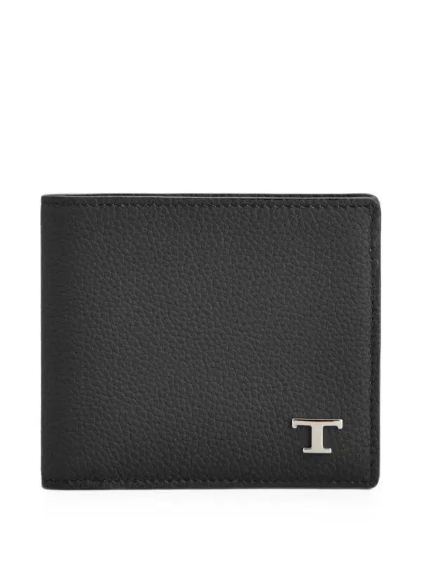 TOD'S Bi-fold Leather Wallet - Black
