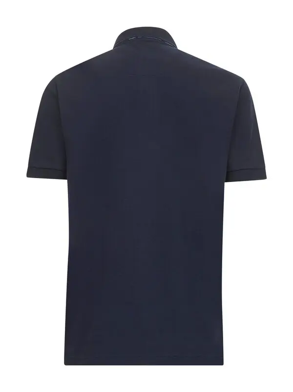 Etro Blue Cotton Piquet Polo Shirt